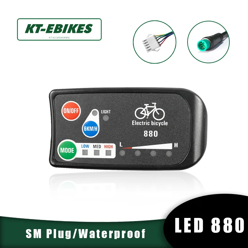 KT Ebike Display LED880 Mini Smart 36V 48V Ebike LCD led Display For ...