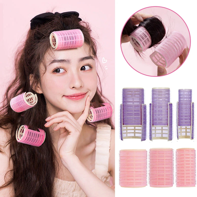 2 Pcs/set Heatless Curling Rod Hair Rollers Hair Curlers Self-adhesive ...