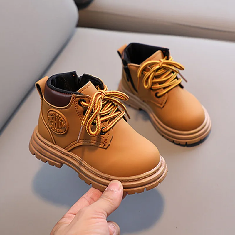 Autumn-Winter-Kids-Baby-Short-Boots-Leather-Children-Boots-Fashion ...