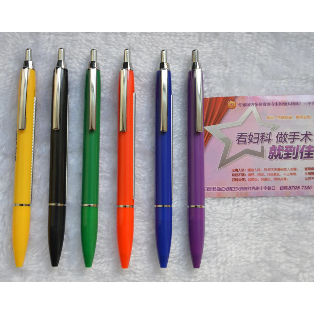 Promotional solid Banner Pen for school Custom transparent pull out Pen ...