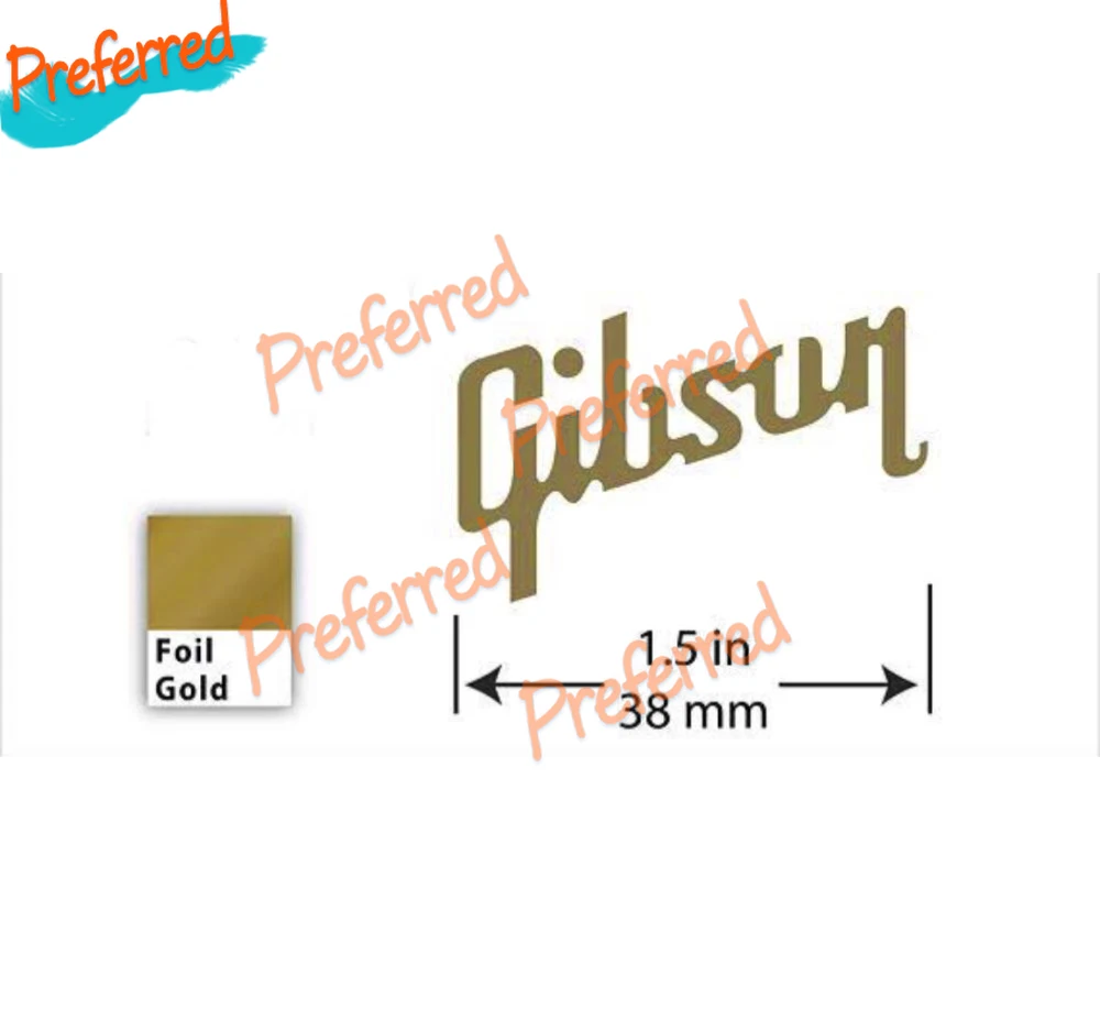 Golden Gibson Guitar Sticker 3.8cm - Car Stickers - AliExpress