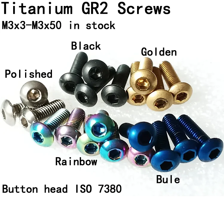 Button-Head-BH-M3-Titanium-screw-M3x3-M3x4-M3x5-M3x6-M3x7-M3x8-M3x9 ...