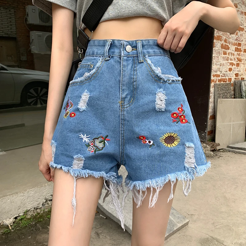 Cargo Short Shorts Womens | Blue Cargo Shorts Women | Denim Cargo ...