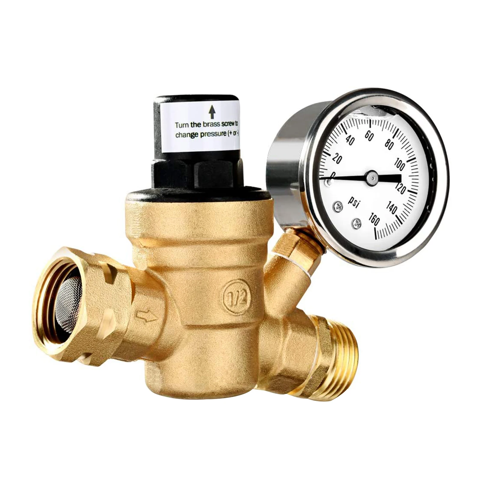 Water-Pressure-Regulator-Valve-Lead-Free-Brass-Adjustable-Water ...
