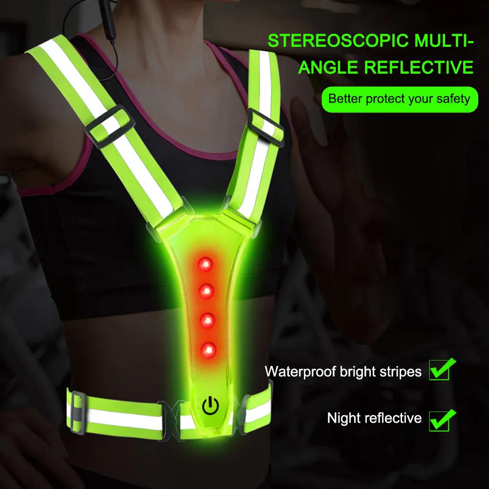 Cycling-Reflective-High-Visibility-Safe-Vest-Electric-Scooter-Flashing ...