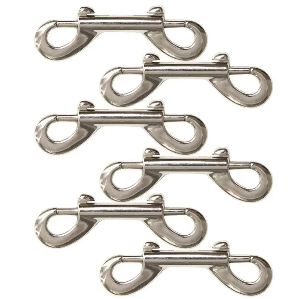 6Pcs-Metal-Double-Ended-Spring-Clip-Hook-Quick-Link-Carabiner-Swivel ...