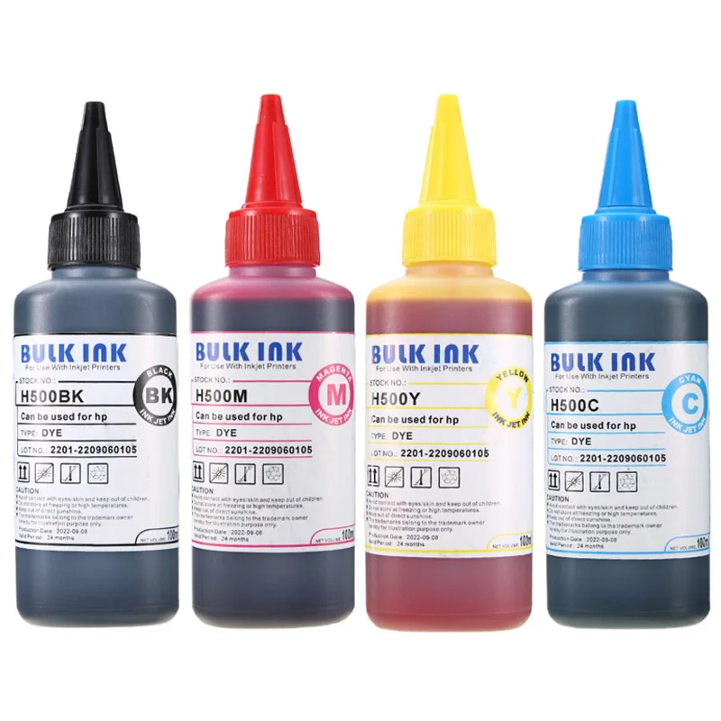 1pc 100ml Black Red Yellow Blue Printer Ink Cartridge Fast Drying ...