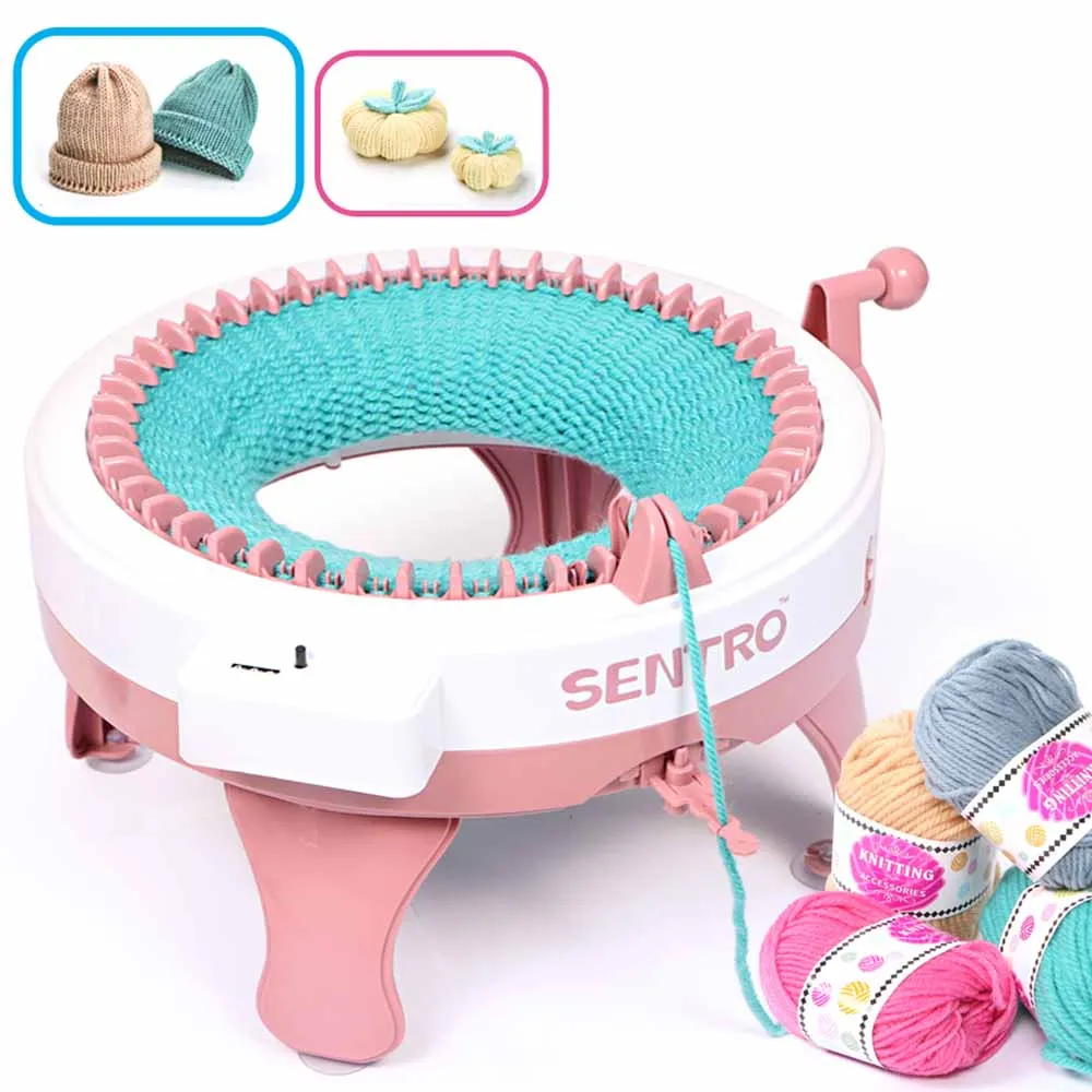 48-Needles-Diy-Wool-Knitting-Machine-Cylinder-Wool-Loom-Hand-knitted ...
