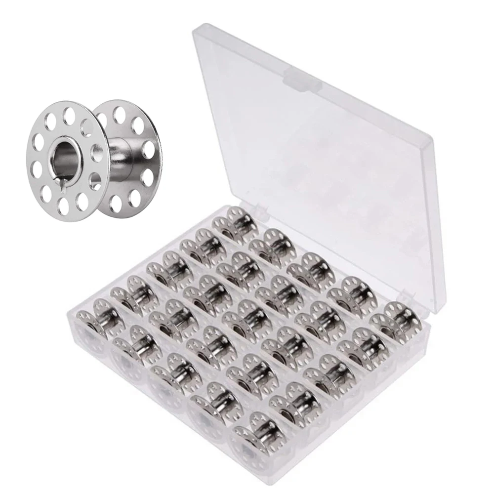 25pcs/Box Metal Spool Box Necessary Spool For Household Sewing Machine ...