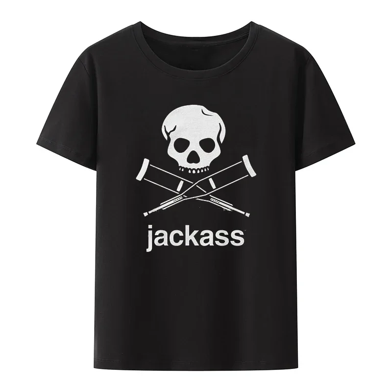 Fashion-Mens-Jackass-Logo-Graphic-Printed-Black-T-Shirts-Pattern-Print ...