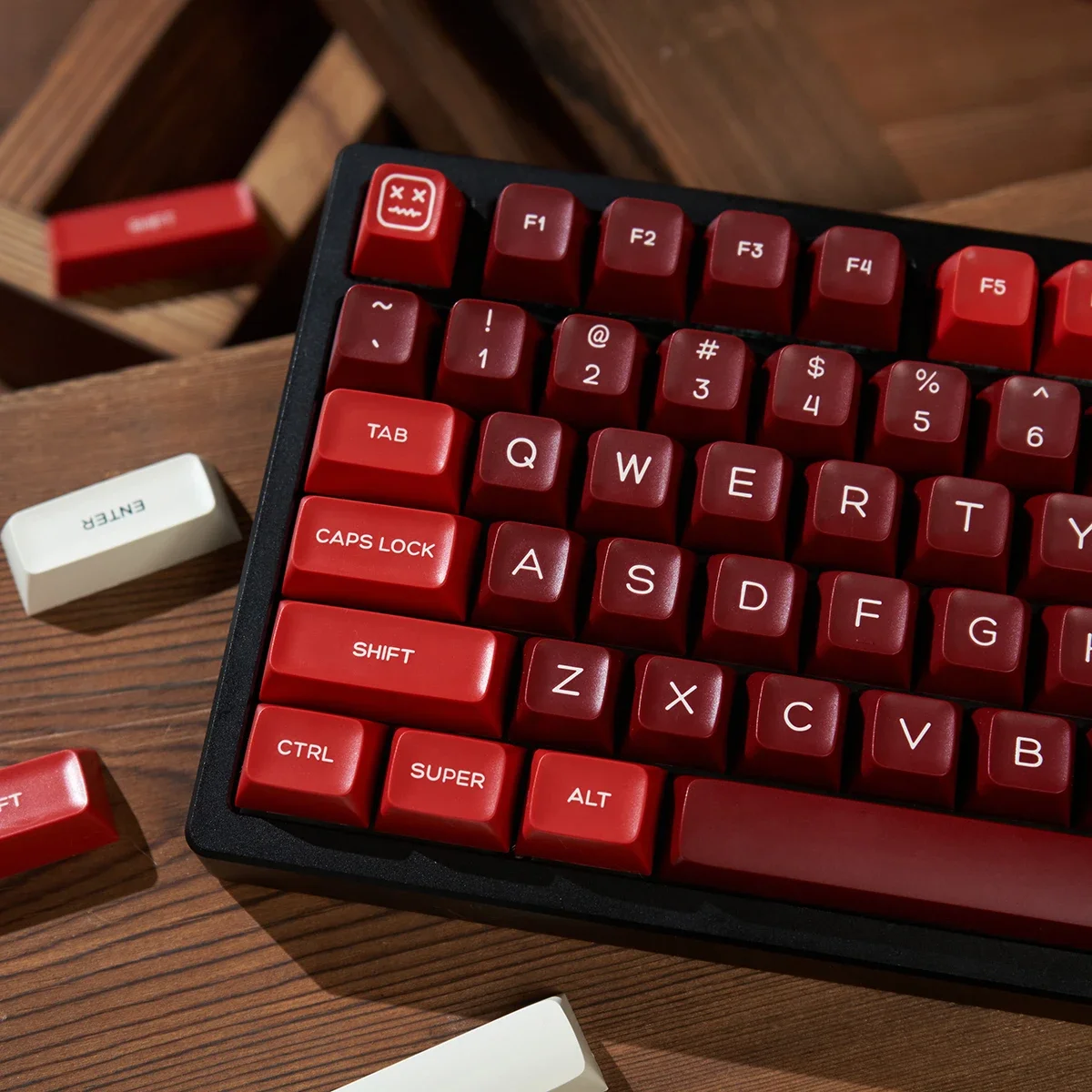 Spanish-Ham-Theme-Keycap-160key-ABS-Custom-Burgundy-Keyboard-Cap-SA ...