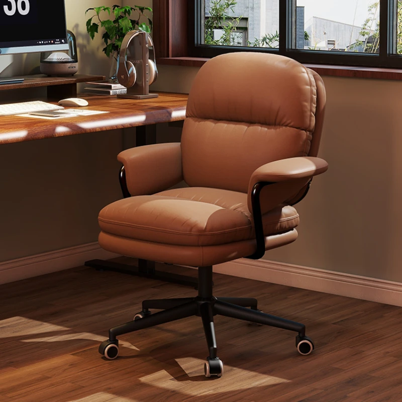 Normal-Rotating-Chair-Taller-Wheels-Black-Bedroom-Mobile-Chairs-Comfy ...
