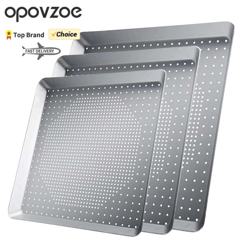 8-10-12inch-Nonstick-Square-Pizza-Crisp-Pan-with-Holes-Perforated ...