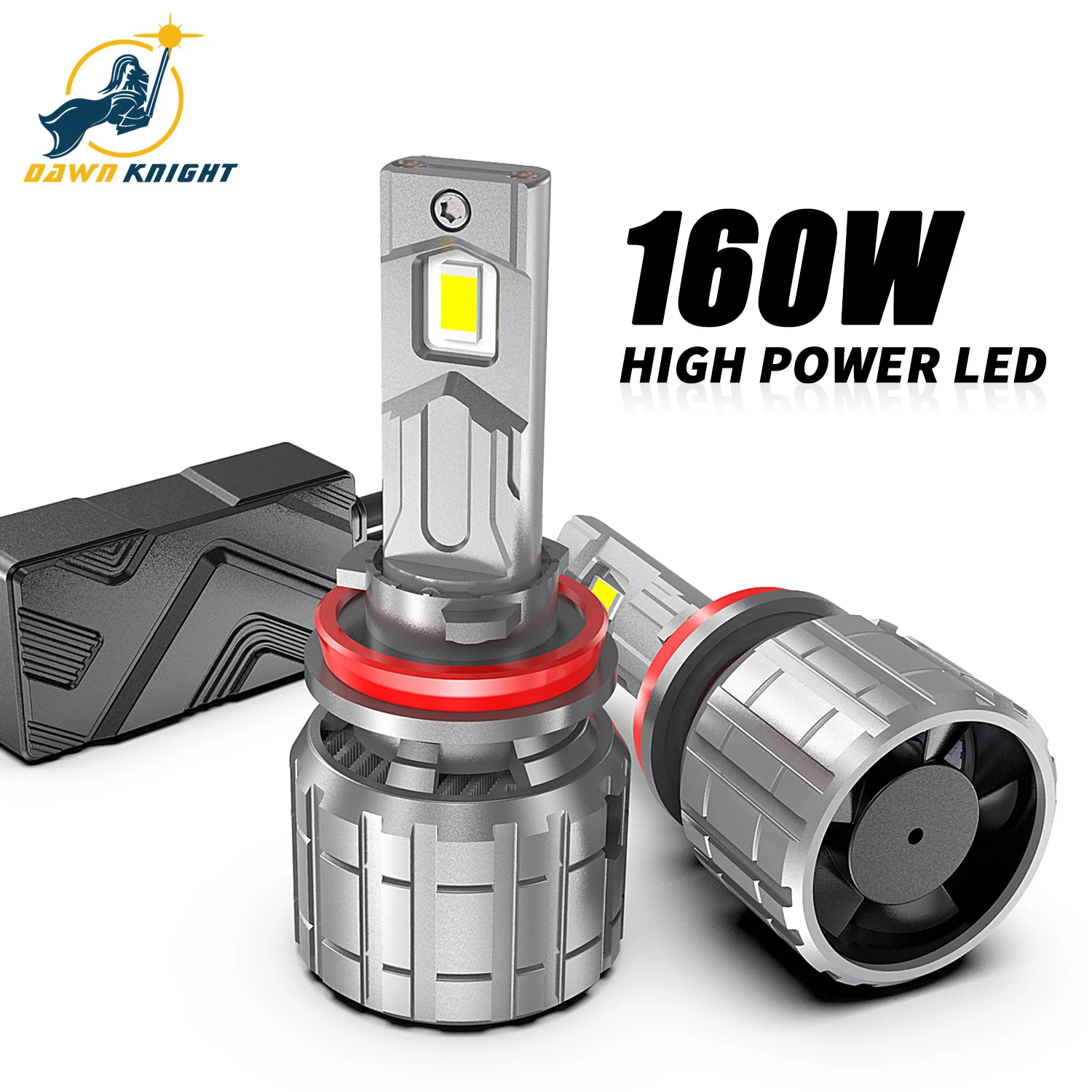 DAWNKNIGHT F8 160W H7 H4 Led Headlight Bulb Canbus Turbo Led Lamp for ...