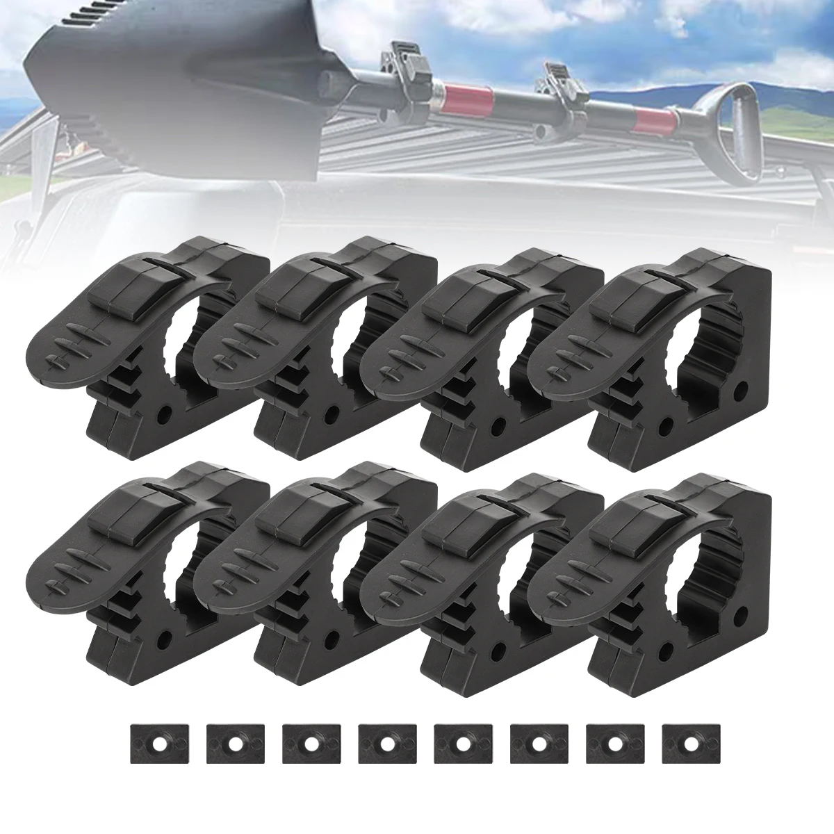 Shovel-Mount-For-Roof-Rack-Rubber-Clamp-Mounting-Kit-Bracket-Wall-Mount ...