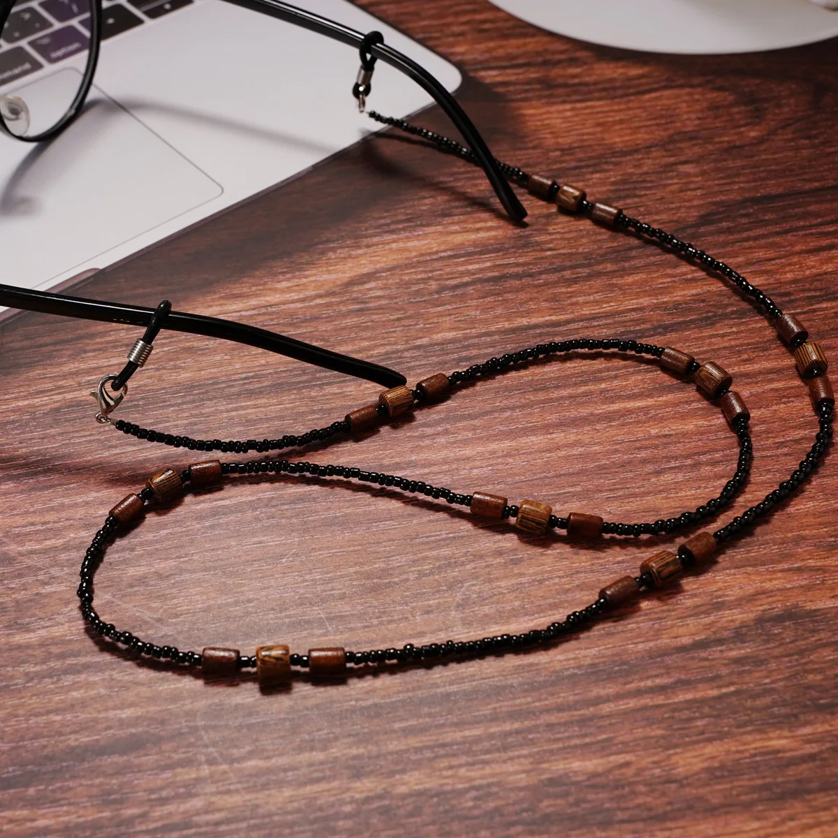 Chic Wooden Beads Beaded Glasses Chain No Fading Sunglasses Lanyard ...