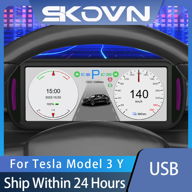 Model-3-Y-6-8-multifunctional-HUD-LCD-Screen-Dashboard-Cluster ...