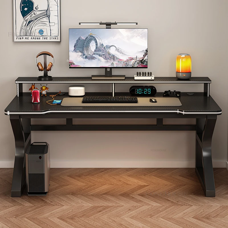 Simple-Metal-Computer-Desks-Home-Desktop-Office-Desk-and-Chair-Set ...