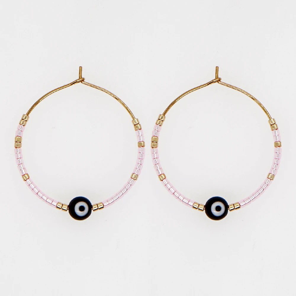 Female Earrings Beads Round Earring Vintage Trend Drop Earrings Evil ...