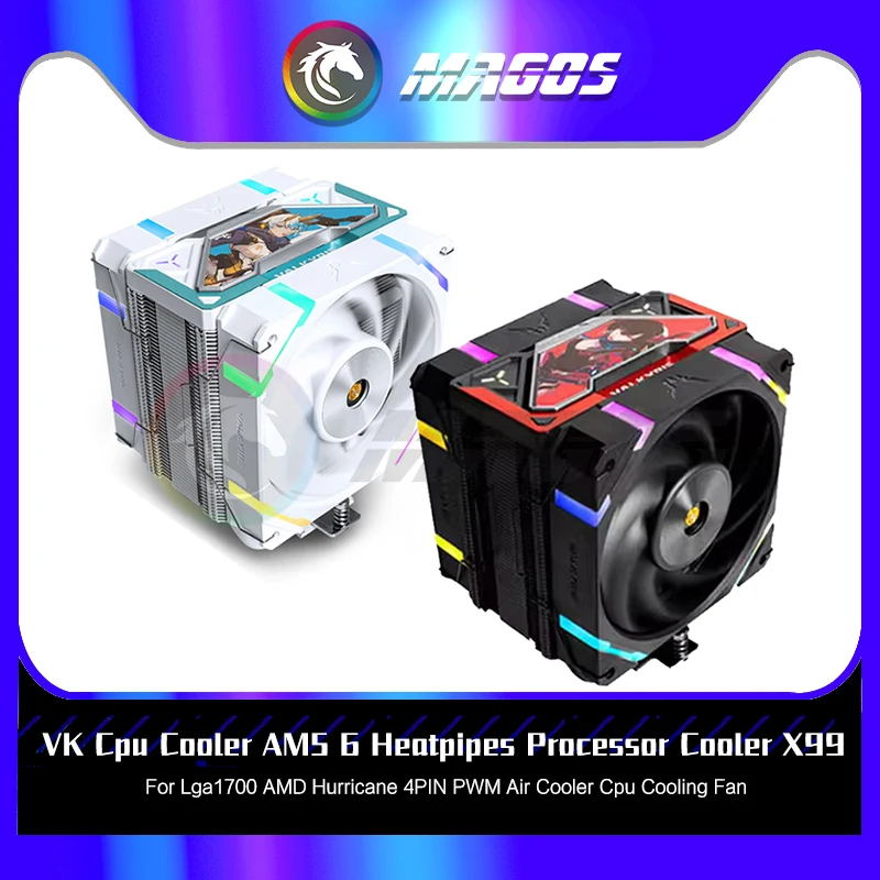 VK AM5 CPU Cooler AM4 Support Intel LGA 1700 1200 Air Double 120 Fans ...