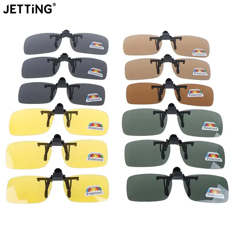 Car-Driver-Goggles-Unisex-Clip-on-Polarized-Day-Night-Vision-Flip-up ...