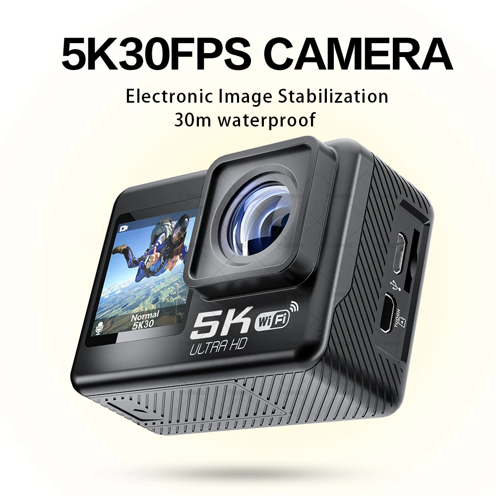 CERASTES-Action-Camera-5K-4K60FPS-WiFi-Anti-shake-Dual-Screen-170-Wide ...