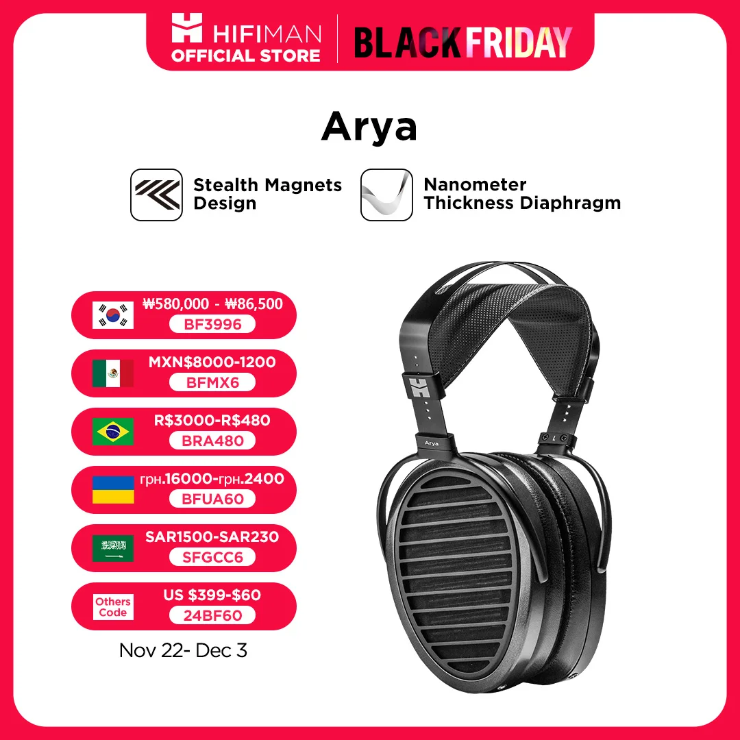 HIFIMAN-Arya-Full-Size-Over-Ear-Planar-Magnetic-Audiophile-Adjustable ...