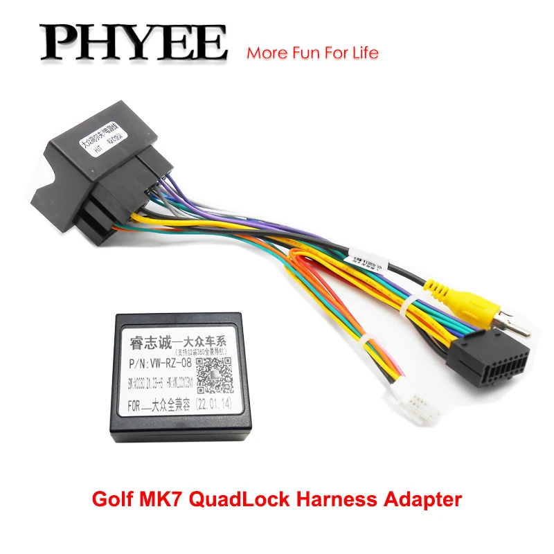 Volkswagen Quadlock Wiring Harness Adapter Can Bus Box 16 Pin Plug ...