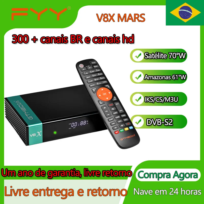 GTMEDIA Receptor de satélite V8X Mars iks sks, decodificador de señal ...