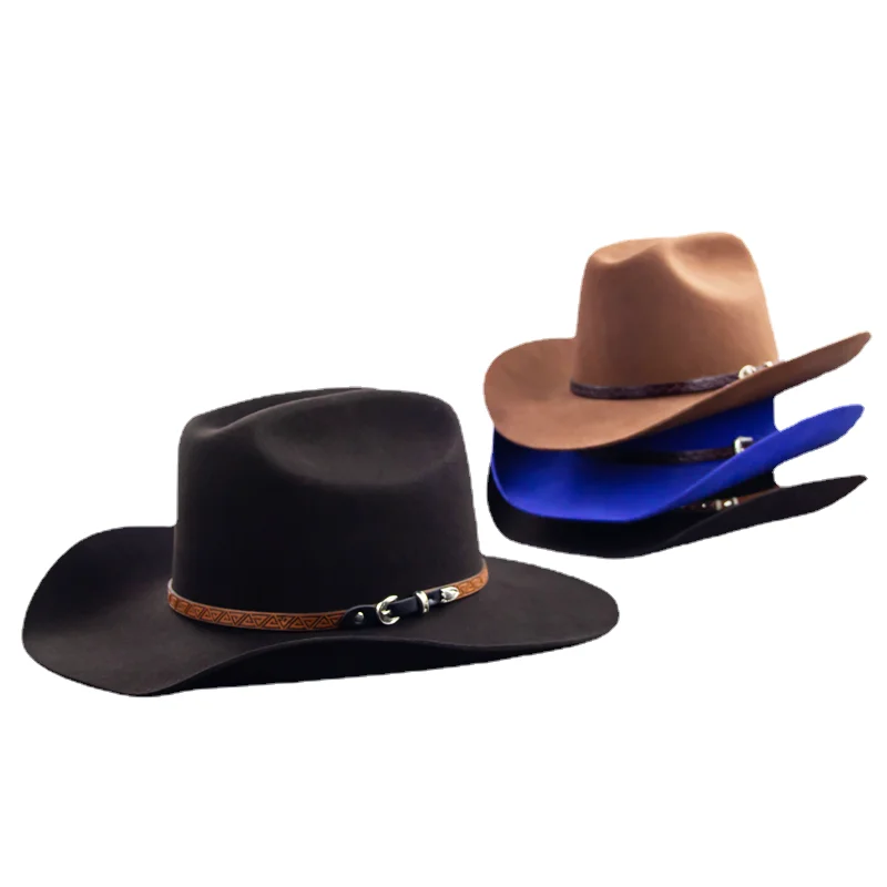 LIHUA-Wholesale-Felt-White-Brown-Custom-Logo-Wool-Wide-Rim-Khaki ...