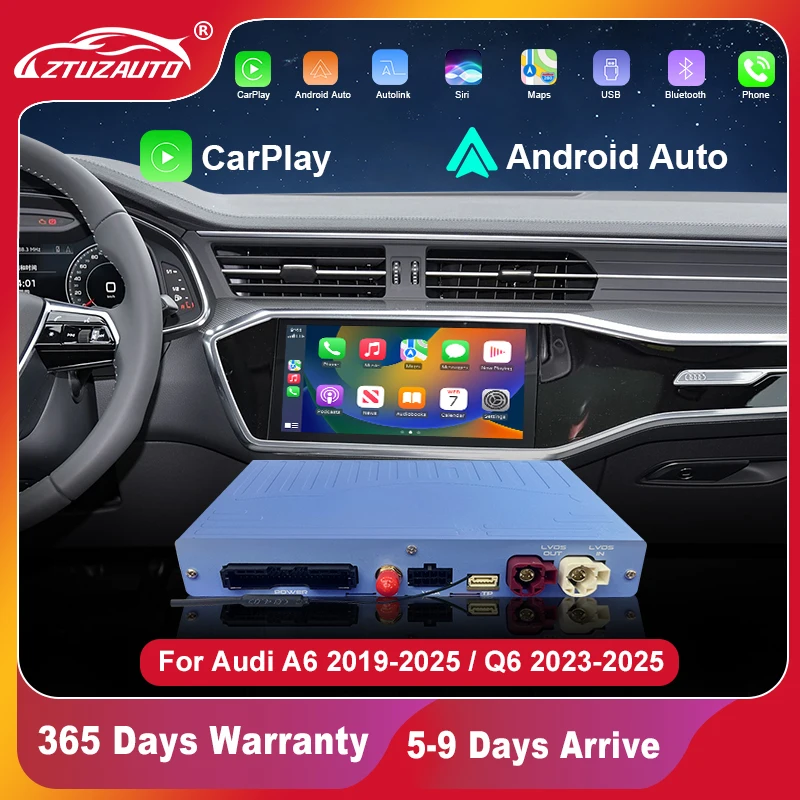 Wireless CarPlay for Audi A6 Q6 MIB3 2019-2025 Android Auto Interface ...