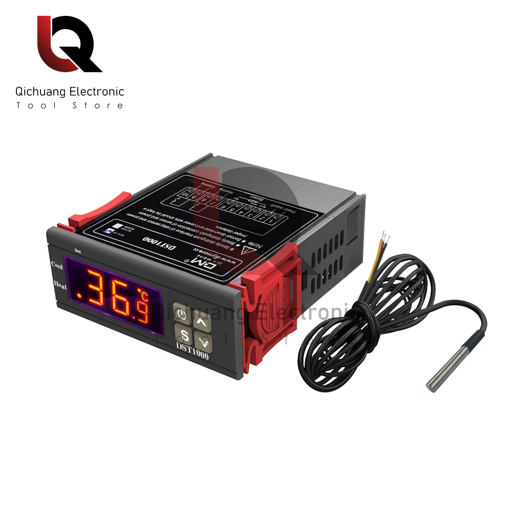 Termostato-Digital-DST1000-con-pantalla-LED-Sensor-controlador-de-temperatura-DC-12-72V-AC-110V ...