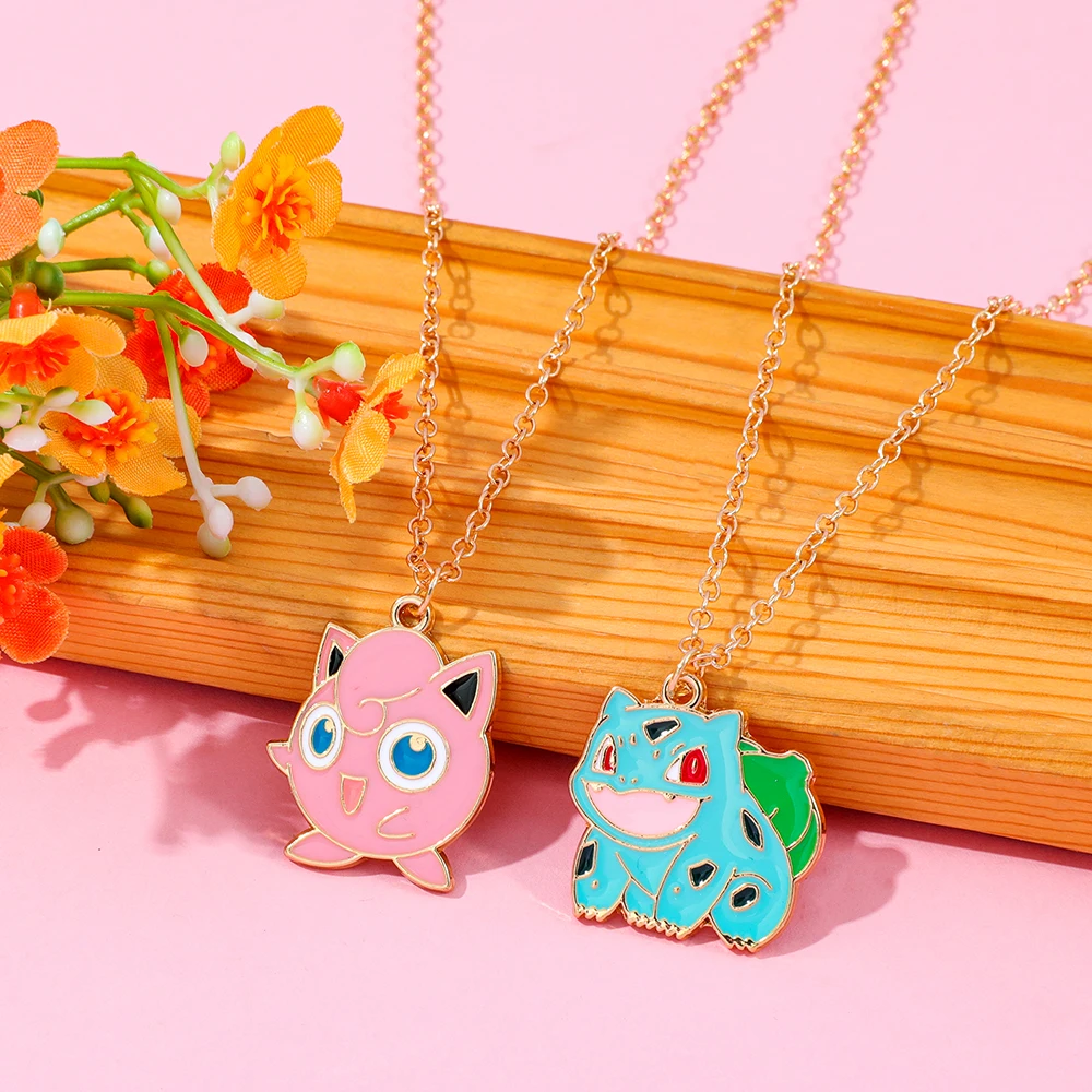 Anime Characters Pokémon Necklace Jigglypuff Pendant Neck Chain Girl ...