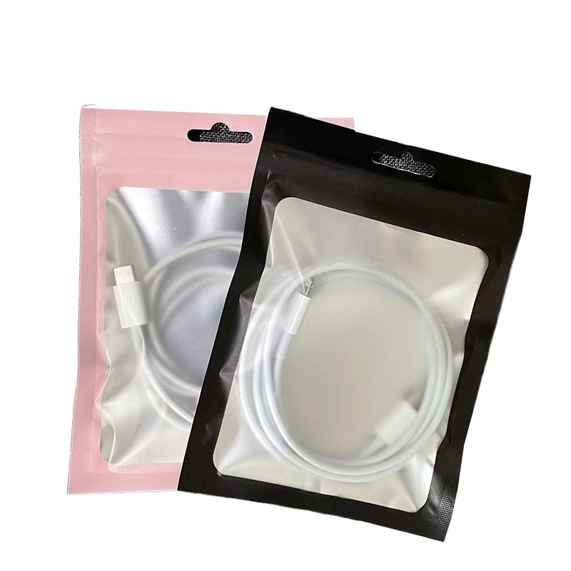 100 Pieces Reusable Polyurethane Zip Bag Matte Plastic Bag - Gift Boxes ...