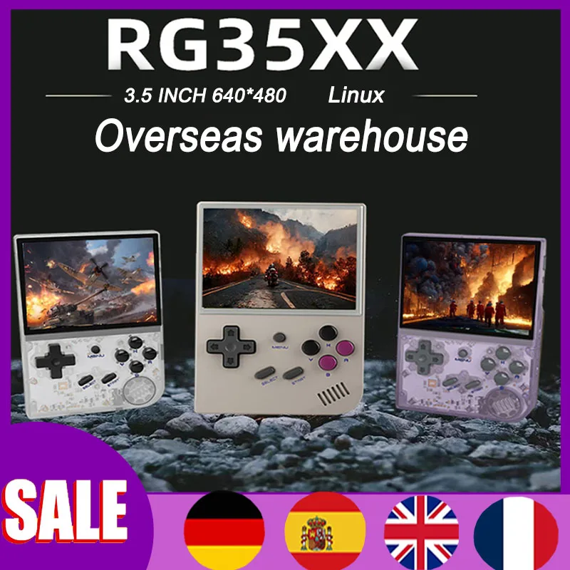 256G ANBERNIC RG35XX Retro Handheld Game Console 3.5 Polegada Tela IPS ...