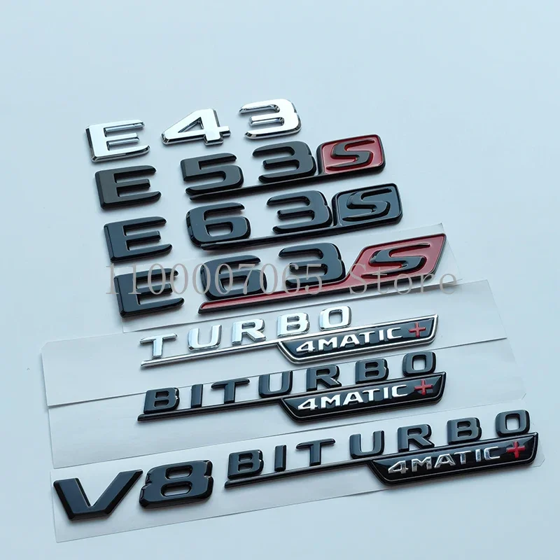 2017-Letters-E43-E53-E63-E63S-V8-Biturbo-Turbo-4matic-ABS-Emblem-for ...
