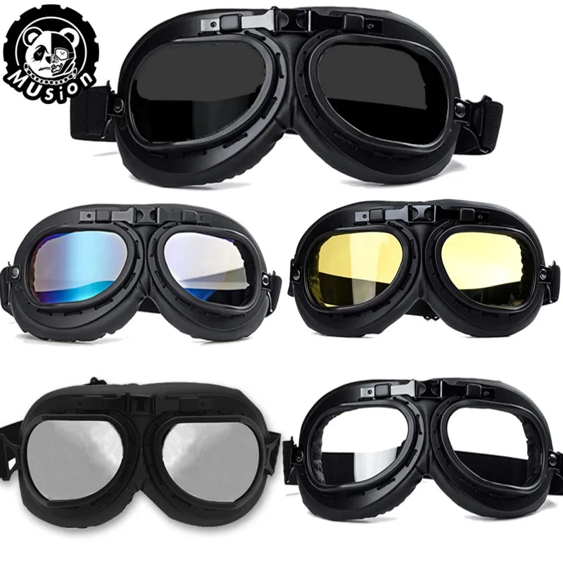 Motorcycle Vintage Goggle Retro Eyewear Goggle Glasses Helmet Goggles ...
