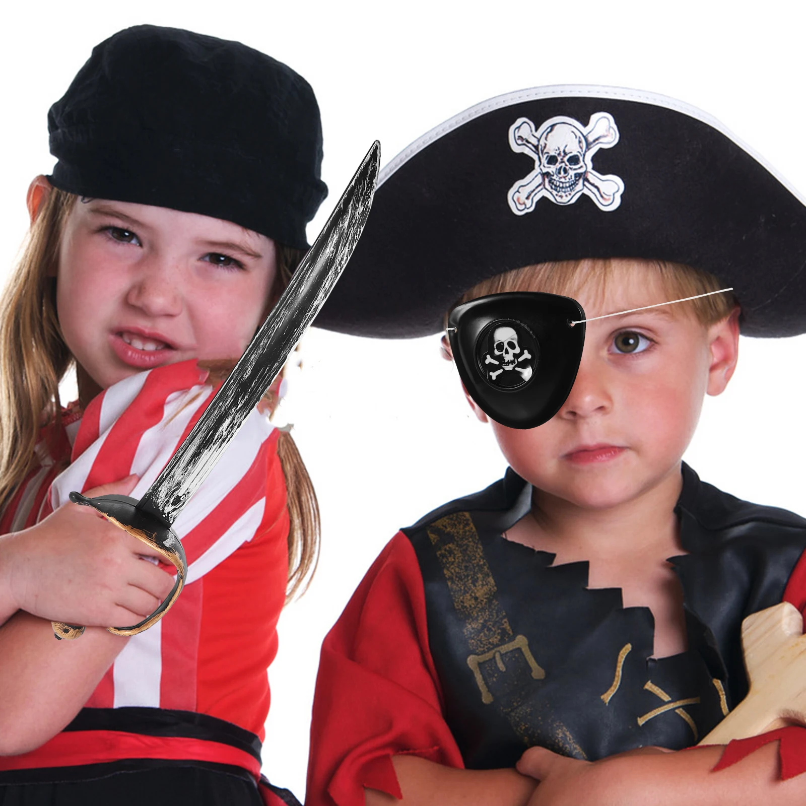 Pirate Cosplay Captain Jack 3pc Toy Plastic Pirate Set Fancy Dress ...
