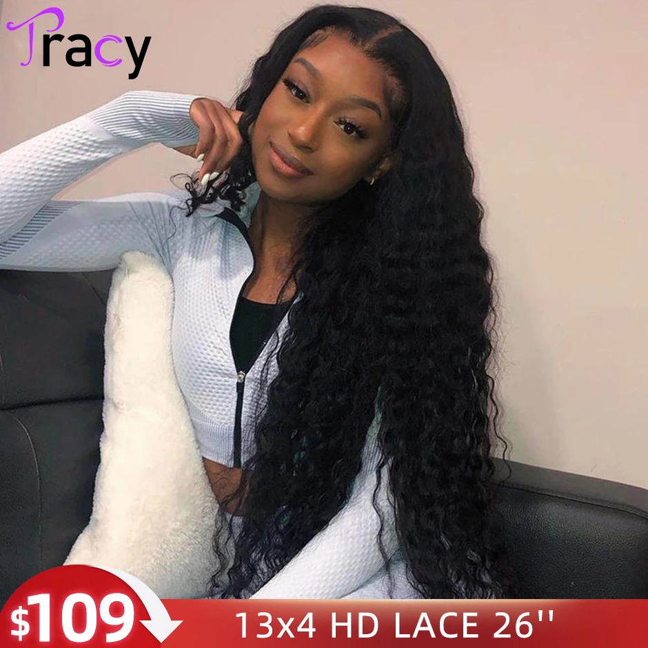 Perruque Lace Frontal Wig Frisée Naturelle – Tracy Hair, Cheveux Humains, 13x4, 4x4, 30 Pouces ...