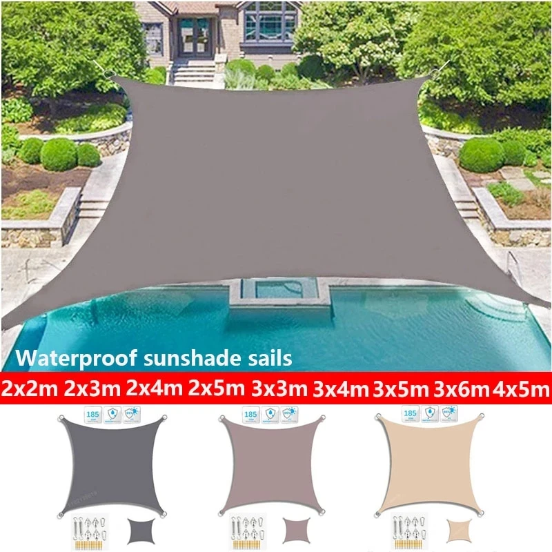 3x5m 3x6 4x5m ao ar livre à prova dwaterproof água e uv sombra vela ...