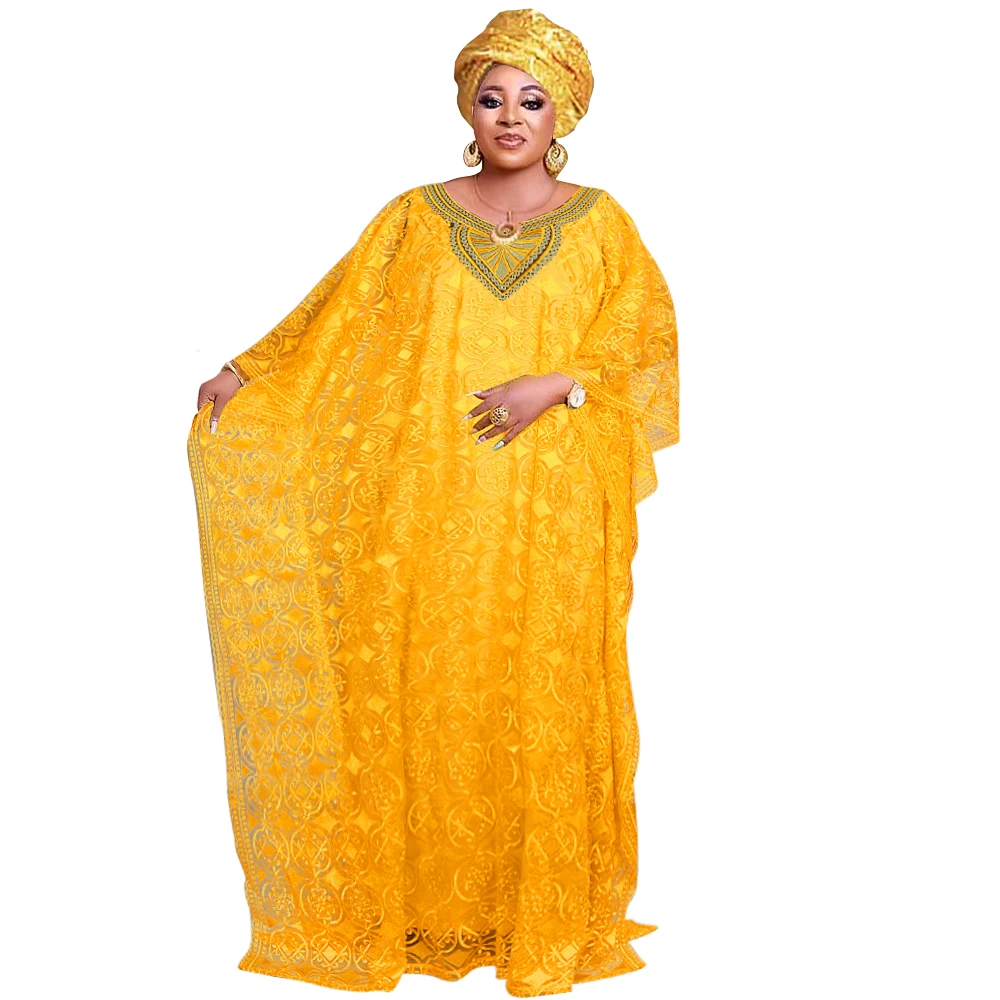 Elegant African Dresses for Women Muslim Fashion Boubou Abayas Robe ...