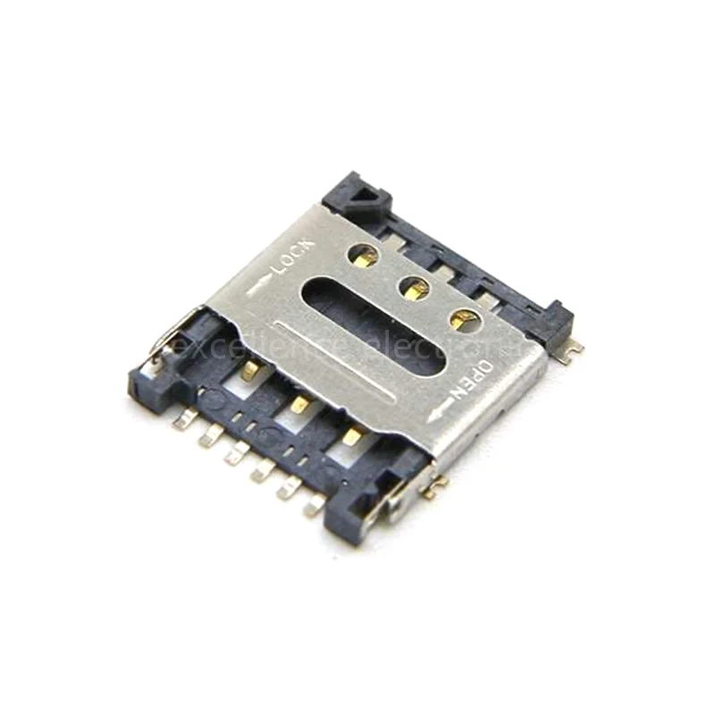 10PCS-NANO-SIM-Card-Holder-1-5H-6P-Flip-Holder-Connector-Micro-Mobile ...