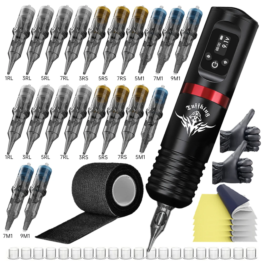 Professional-Tattoo-Machine-Pen-Wireless-LED-Digital-Display-1500mAh ...