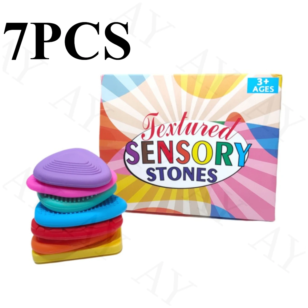 Fidget Toys Sensory stone Silicone relief toy Sensory relief stone ...