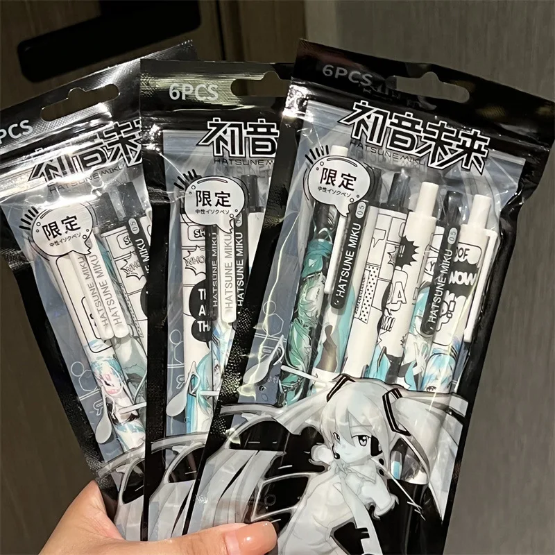 6Pcs-Hatsune-Miku-Gel-Pen-Anime-Kawaii-Hatsune-Not-Fading-Quick-Drying ...