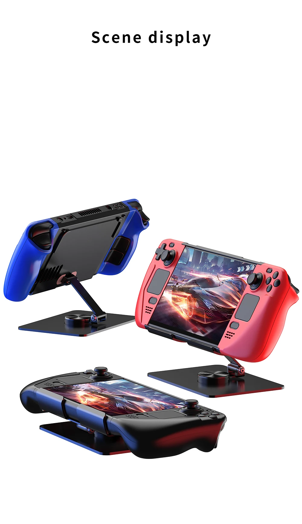 GKK Plastic Cover Case with Metal Rotary Holder for Steam Deck