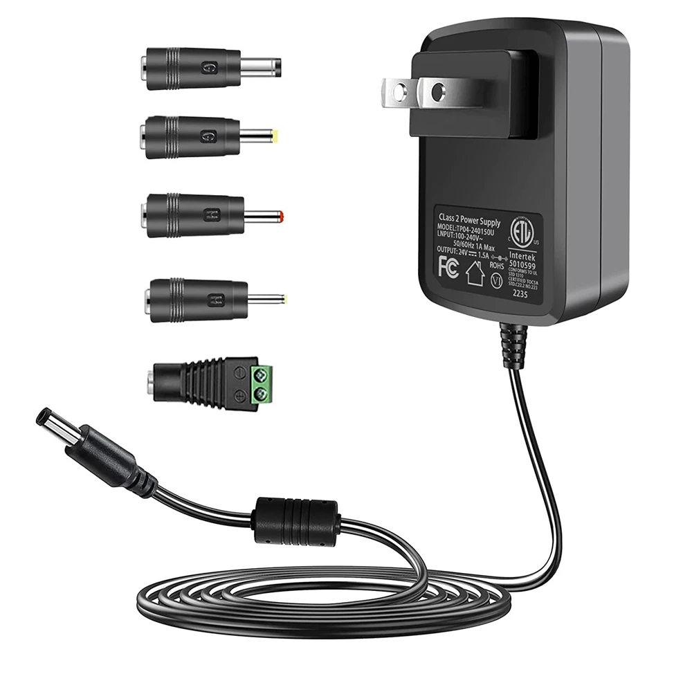 Power Supply Ac 24v Adapter | Dc Converter 5 1.5 Volt | 24v Dc Led Wifi ...
