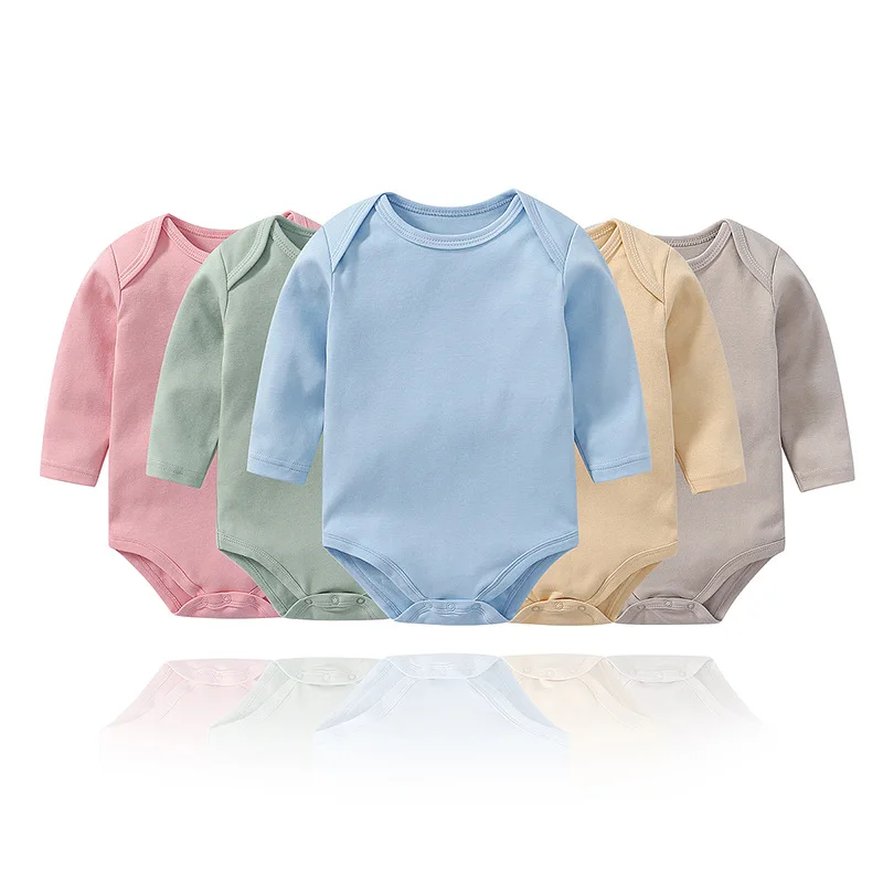 3-24M-Cotton-Bodysuit-For-Newborns-Four-Season-Long-Sleeve-Infant-Baby ...