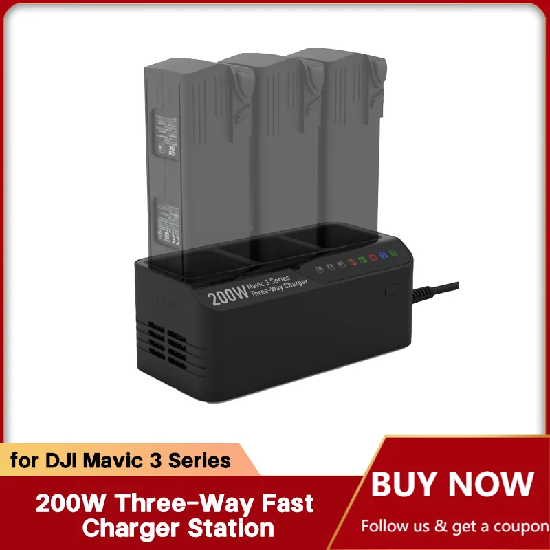 200W Three Way Charger Hub for DJI Mavic 3 Secries Battery Experience ...
