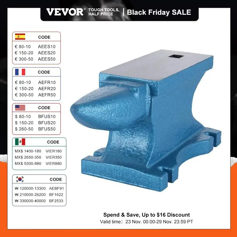 VEVOR-10-45KG-Anvil-Blacksmith-Forged-Metal-Work-Jewelry-Metalsmiths ...